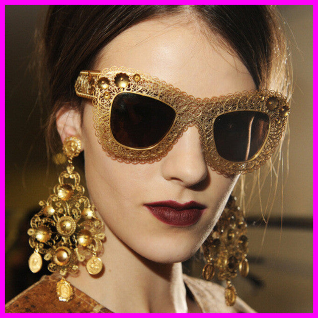 Unique Gold Lace Sunglasses – The Fashion Lounge
