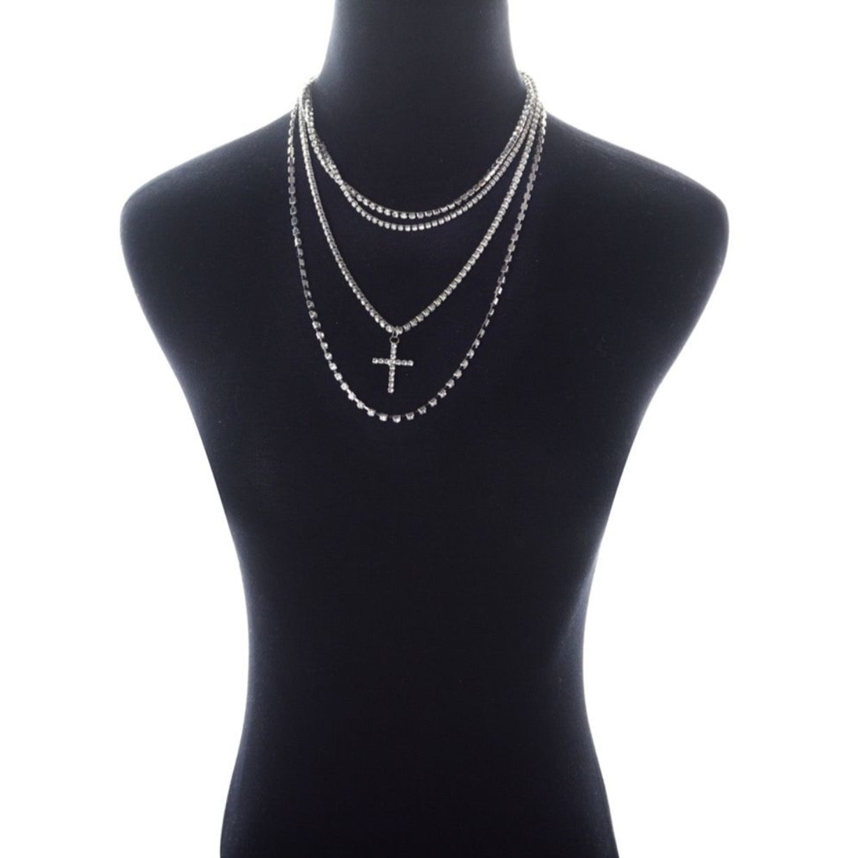 Multi Chain Stone Cross Necklace – The Fashion Lounge